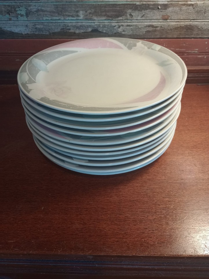 Set Of 11 Ciera Rose Fine Dinnerware Vintage 10.5" Dinner Plates | eBay