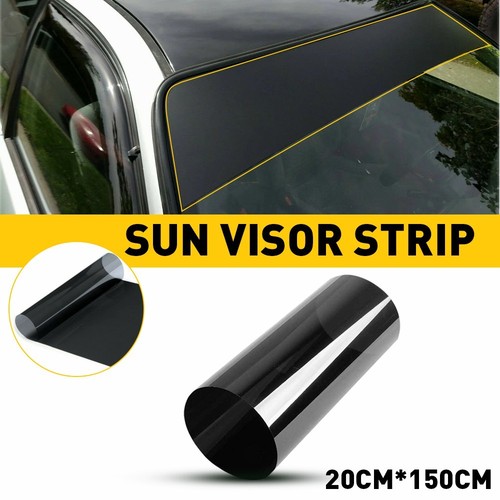 60"x8'' Car Window Tint Windshield Sun visor Vinyl Decal Strip Sticker Black EKK | eBay