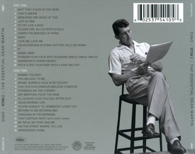 DEAN MARTIN - DINO: ICON 2 - THE ESSENTIAL DEAN MARTIN NEW CD ...