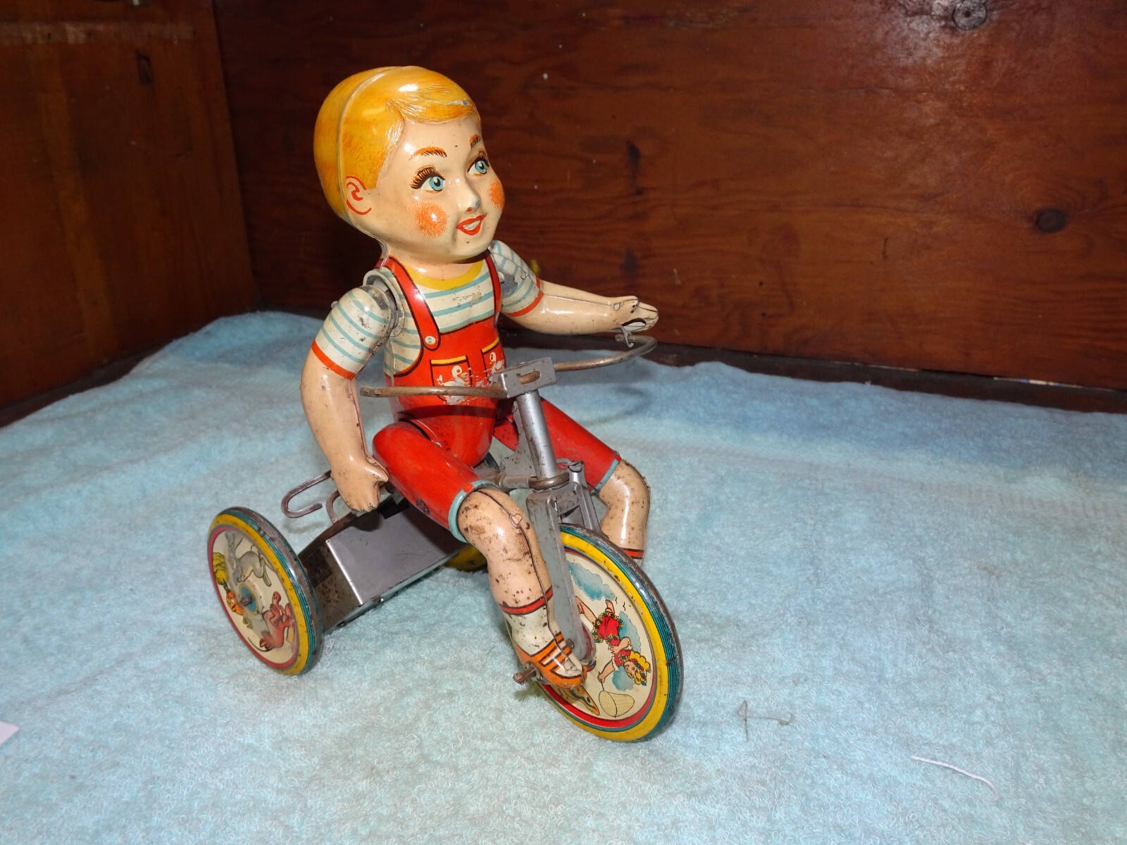 Vintage 1930’s Unique Art Kiddy Cyclist Tin Wind Up Toy | eBay