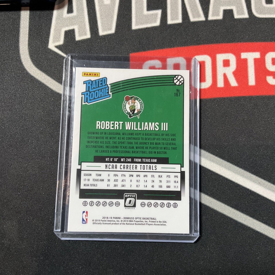 Robert Williams III 2018-19 Donruss Optic Rated Rookie #167 RC ROOKIE ...