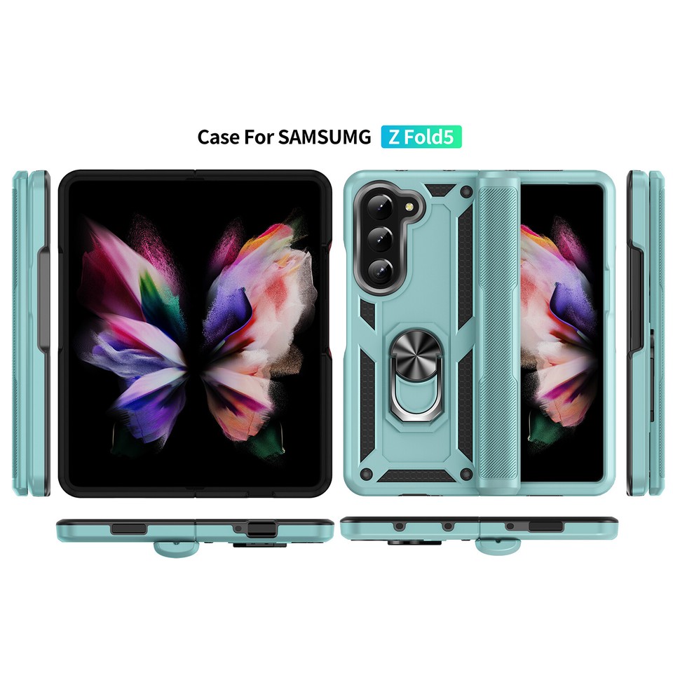 For Samsung Galaxy Z Fold 5 Fold 4/3 Shockproof Magnetic Ring Stand ...