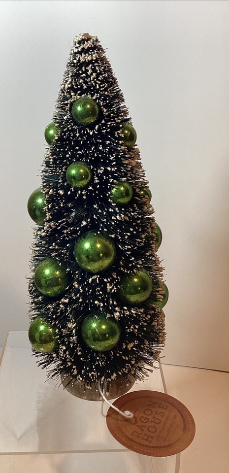 Ragon House VTG Style Bottlebrush Tree Green Mercury ORNAMENTS ...