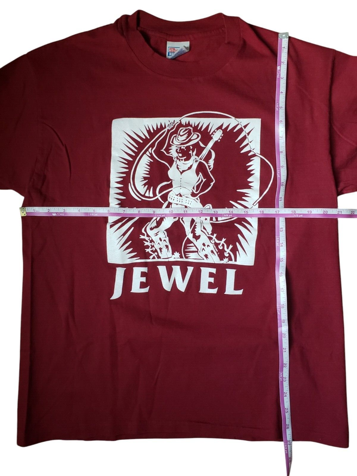JEWEL Singer Concert T-Shirt Red Vintage Folk Pop Singer Cowgirl ...