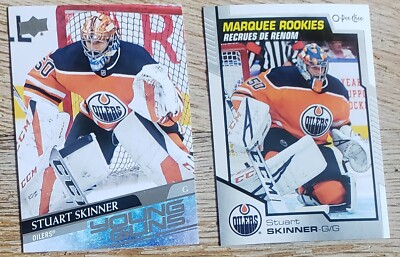 2020-21 Stuart Skinner 2 Rookie card lot-UD Young Guns & OPC Marquee ...