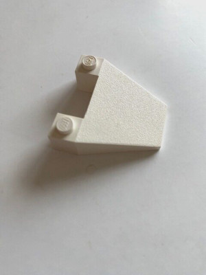 LEGO Parts: Tapered 4x4 Wedge with 1x2 Cutout, Textured, White, Part ...