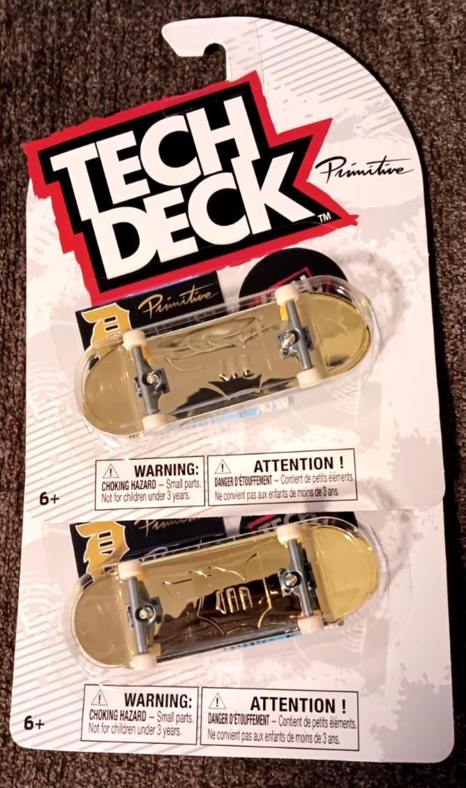 Tech Deck Primitive 🔥CHROME Golden 🔥(CHASE) Fingerboard Lot Of 2 MINT ...