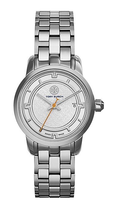 Tory Burch Classic Silver Stainless Steel Bracelet Ladies Watch TRB1010 ...