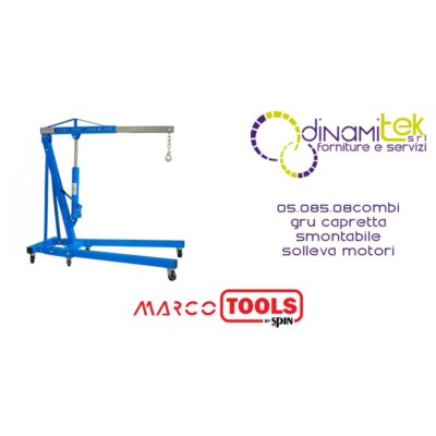 05.085.08COMBI GRU CAPRETTA SMONTABILE SOLLEVA MOTORI DA OFFICINA SPIN ...