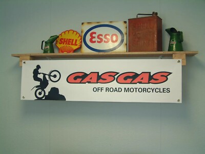 GASGAS Motorcycle Banner Trials Off Road Workshop Garage Wall Display ...