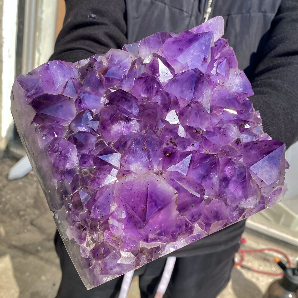 6.68LB Large Natural Amethyst geode quartz cluster crystal specimen ...