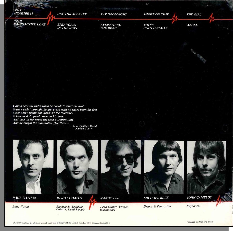 Nathan-Coates - Heartbeat - New 1981 LP Record With Bonus Single! TAXI ...