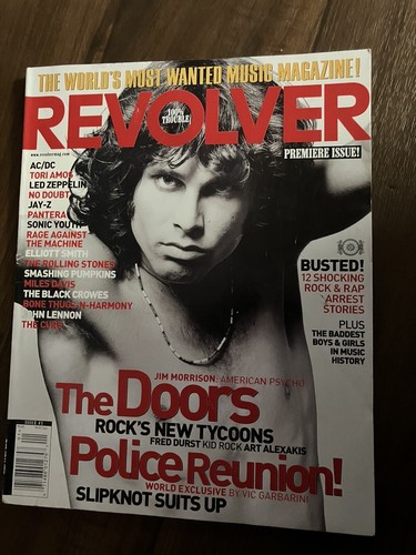 REVOLVER MAGAZINE PREMIER ISSUE 1 THE DOORS POLICE SLIPKNOT FRED DURST ...