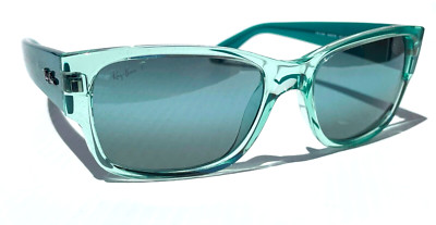 NEW Ray Ban Transparent Green Frame Polar Blue Lens Sunglass RB 4388 ...