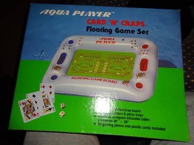 FLOATING CARD 'N' CRAPS FLOATING GAME SET AQUA PLAYER BY POOLMASTER ...