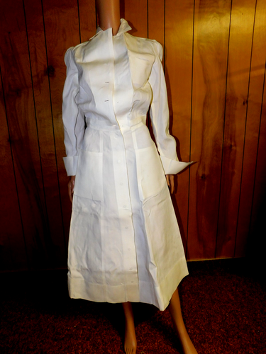 Vintage 30's 40's Nurses Uniform Heavily Starched Waist 26" | eBay
