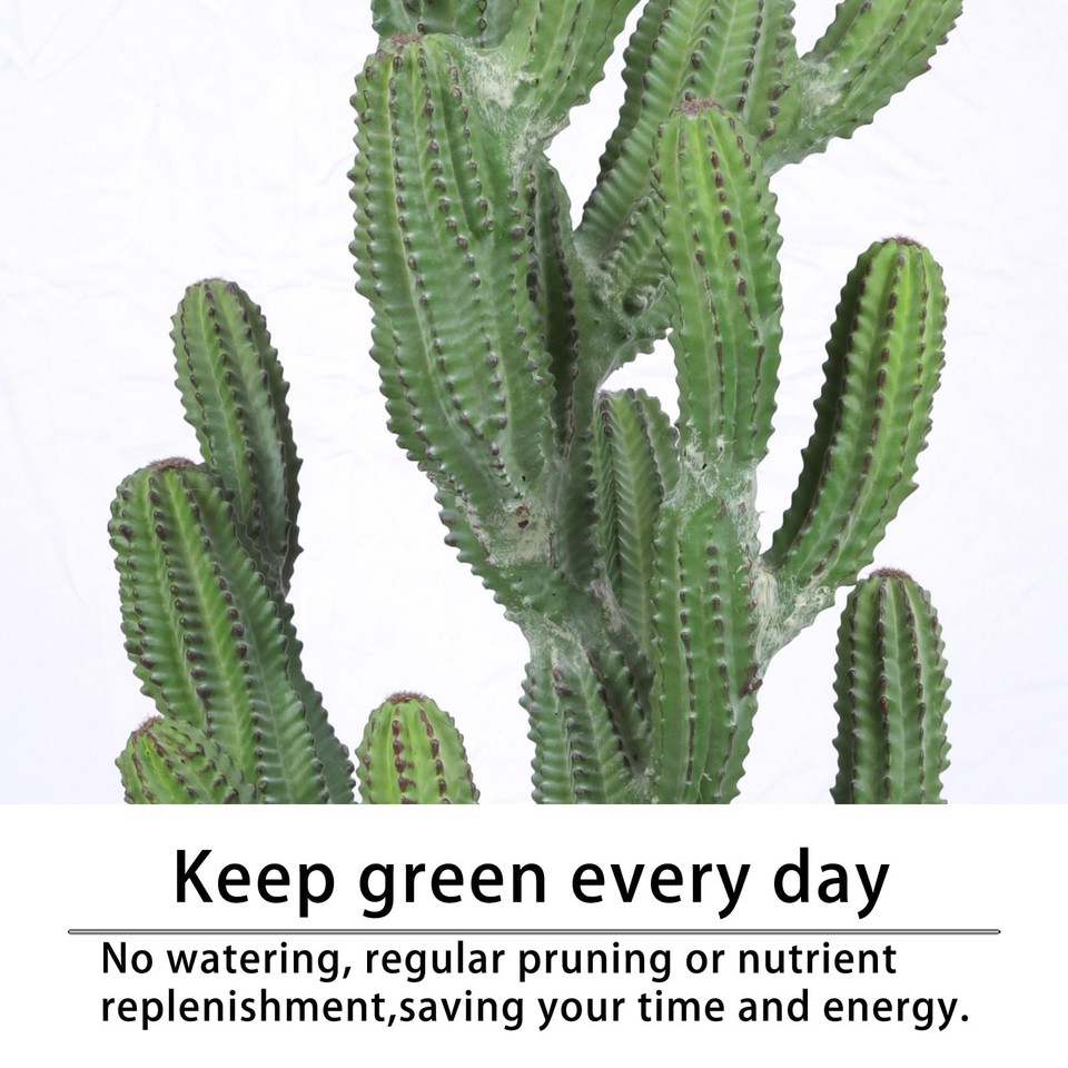 Artificial Cactus Plant 32 Inch Faux Desert Cacti Fake Cactus Potted Plant wi... | eBay