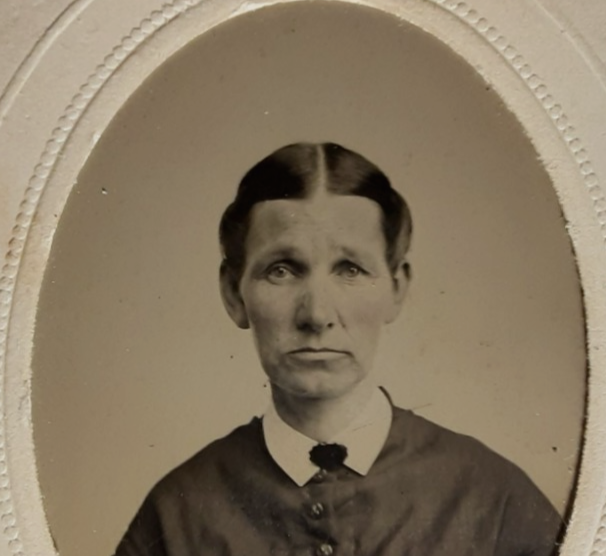 Tintype of a Lovely Woman Brooch Potters Patent March 1865 Embossed ...