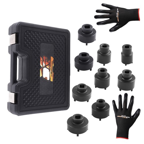 1/2" 3/4" Drive Grooved Lock Nuts Socket Set & External Teeth KM4-KM12 ...