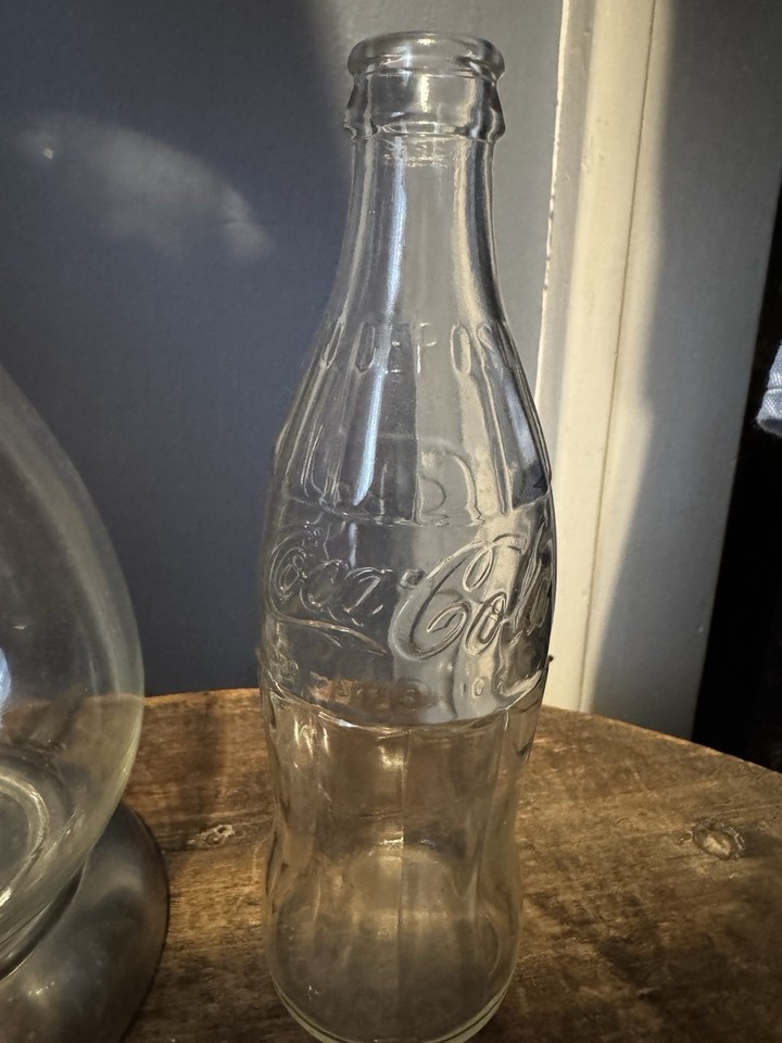 Vintage Glass Coca Cola Clear Coke Bottle 10 oz No Refill Collectible ...