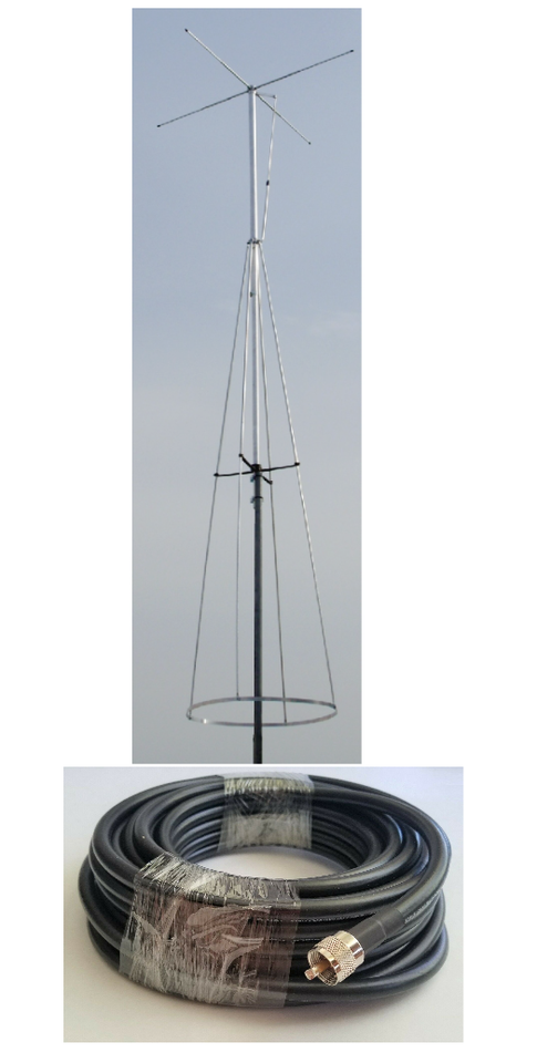 Sirio Top One Astroplane 10M/CB Base Antenna with Low Loss RF-400 Coax ...