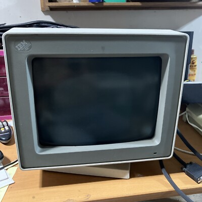 Vintage IBM 8503-001 12" VGA Monochrome CRT Computer Monitor Display | eBay
