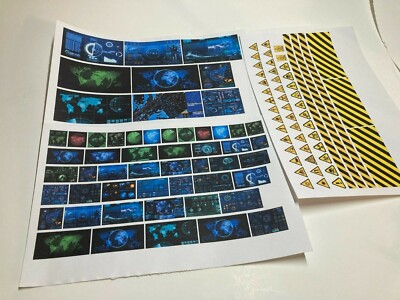 CUSTOM SCI FI DIORAMA STICKER SET LOT for 3.75" STAR WARS figure *UNCUT ...