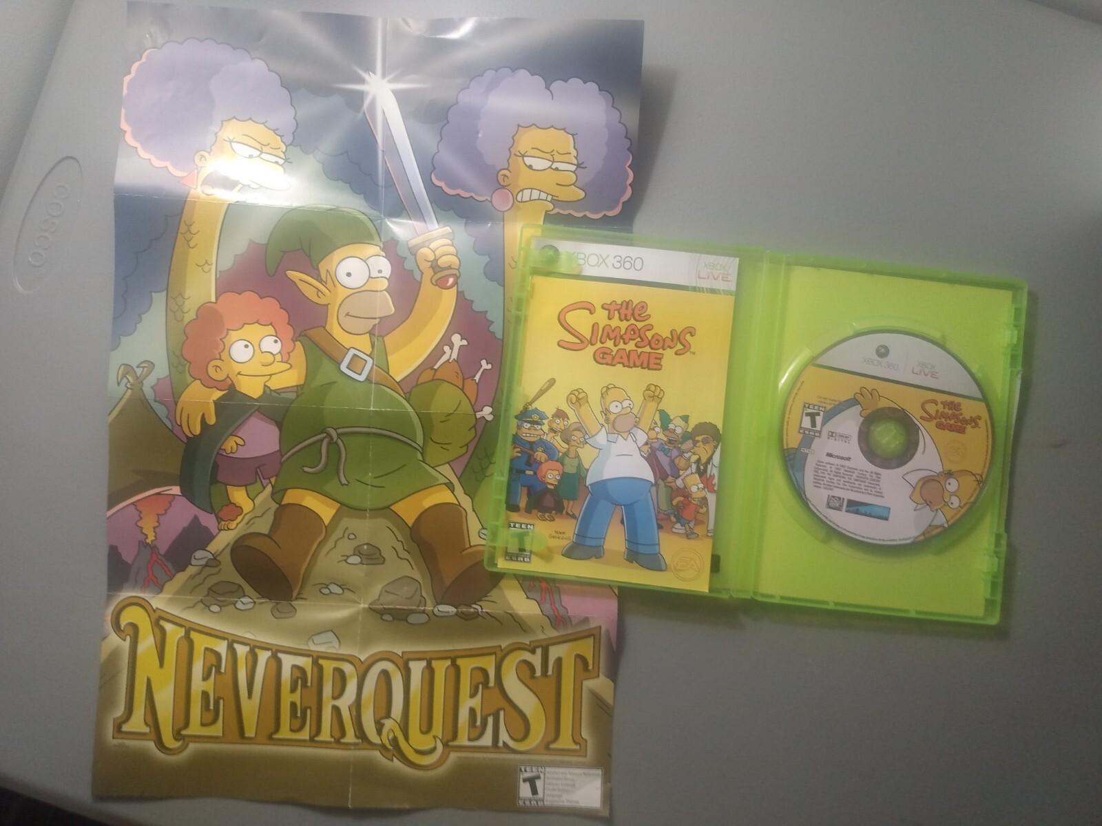 The Simpsons Game (Microsoft Xbox 360, 2007) CIB With Poster ...