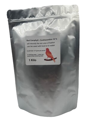 1 kilo Carophyll - Canthaxanthin Red 10% Great For Canaries 100% ...