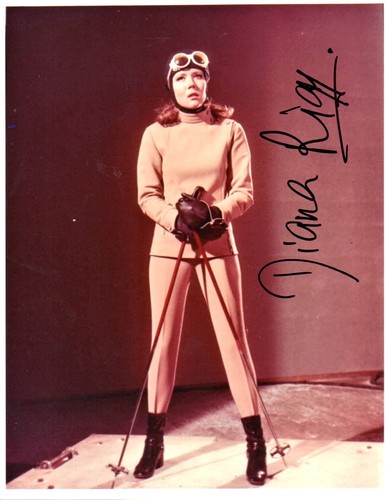 Genuine Hand Signed Diana Rigg Photo 10 x 8 Photo OHMSS James Bond 007 ...