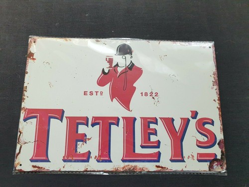 Tetley's Bitter Metal Sign Plaque Man Cave Beer Retro Pub Bar Garage ...