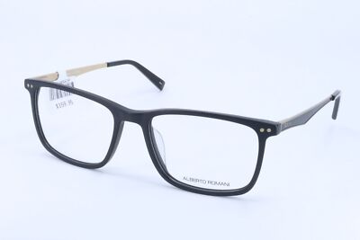 Alberto Romani AR9002 Matte Black Square Unisex Full Rim 55-18-145 ...