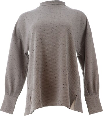 DG2 Diane Gilman Bishop-Slv Oversized Turtleneck Sweater Gray XL NEW ...