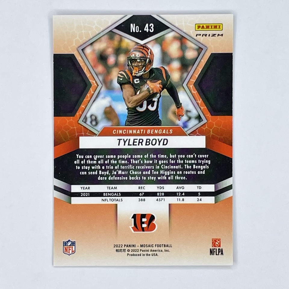 2022 Mosaic Sparkle Green SSP Tyler Boyd /10 or less #43 Cincinnati ...