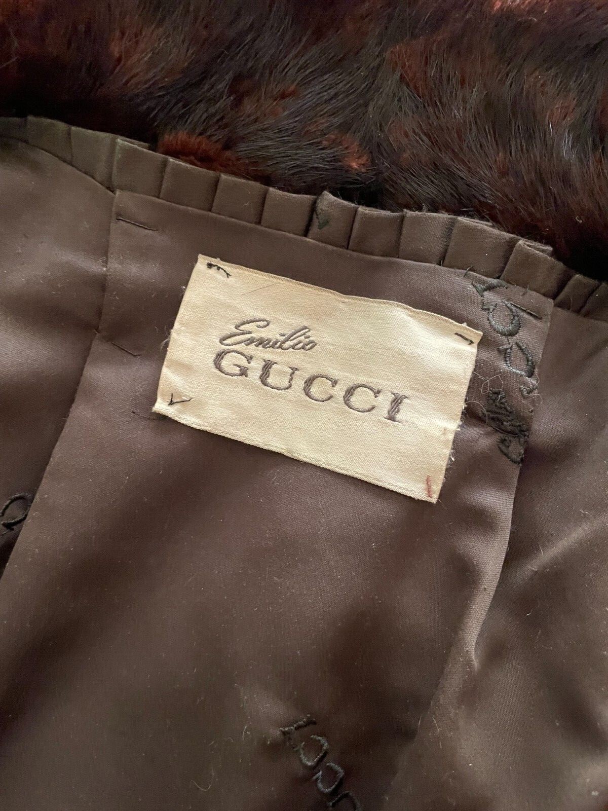 Emilio Gucci Mink Fur Coat Authentic 1970 Vintage Brown Black Fully ...