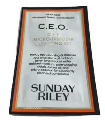 Sunday Riley C.E.O. Vitamin C + E Cleansing Oil CEO (Lot of 25) 1ml ...