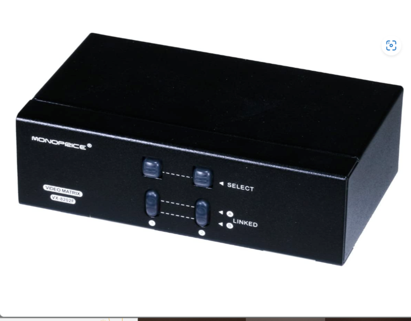 Monoprice Video Switcher Splitter Amplifier 250MHz VX-8202F 2X2 SVGA ...