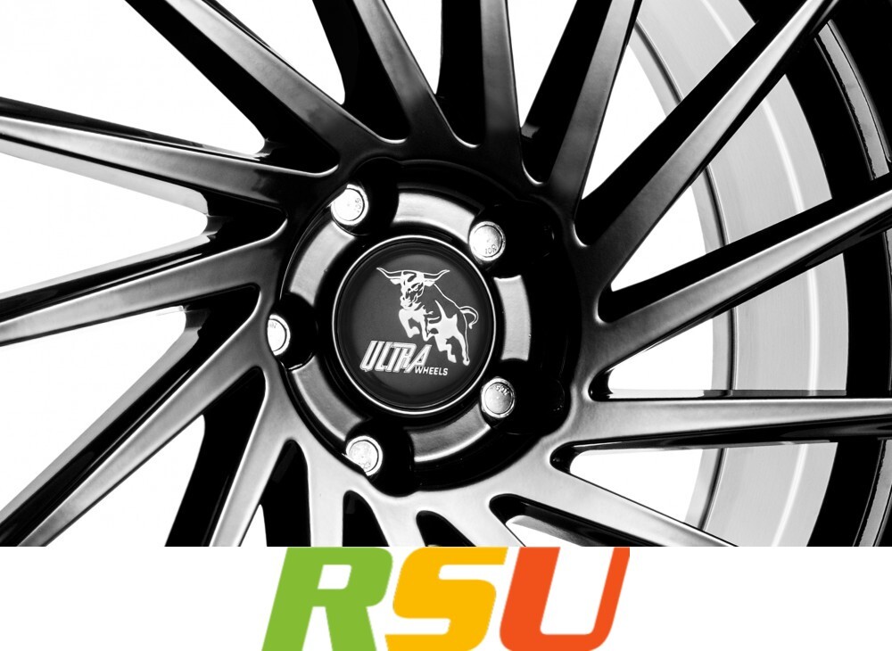 4x Ultra Wheels UA9 Storm black rechts 8.5x19" ET45 LK5 114.3 ML 72.6 ...