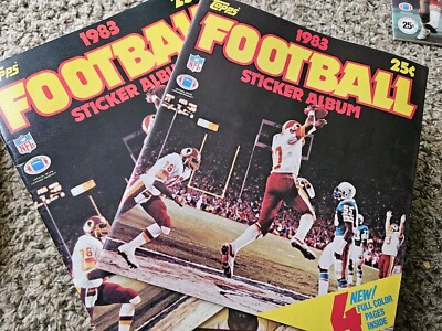 1983 Topps Football Sticker Album | eBay