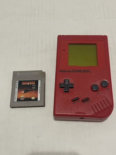 Original Nintendo GameBoy Red DMG-01 Handheld & Turn/Burn Game! Read ...