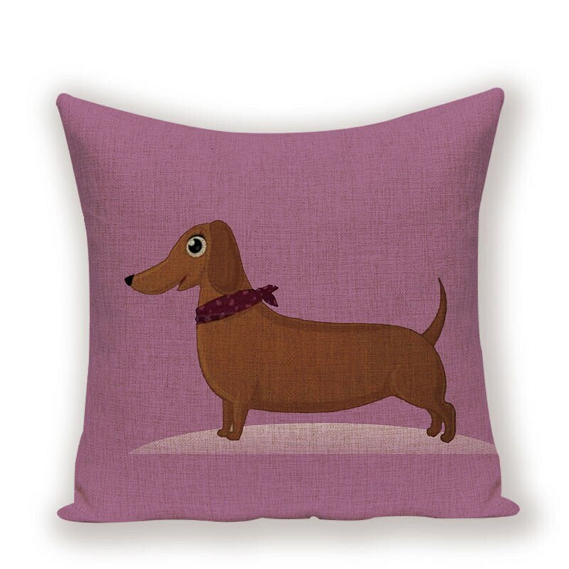 Dachshund Dog Cushion Covers Colorful Print Dachshund Pillow Covers ...