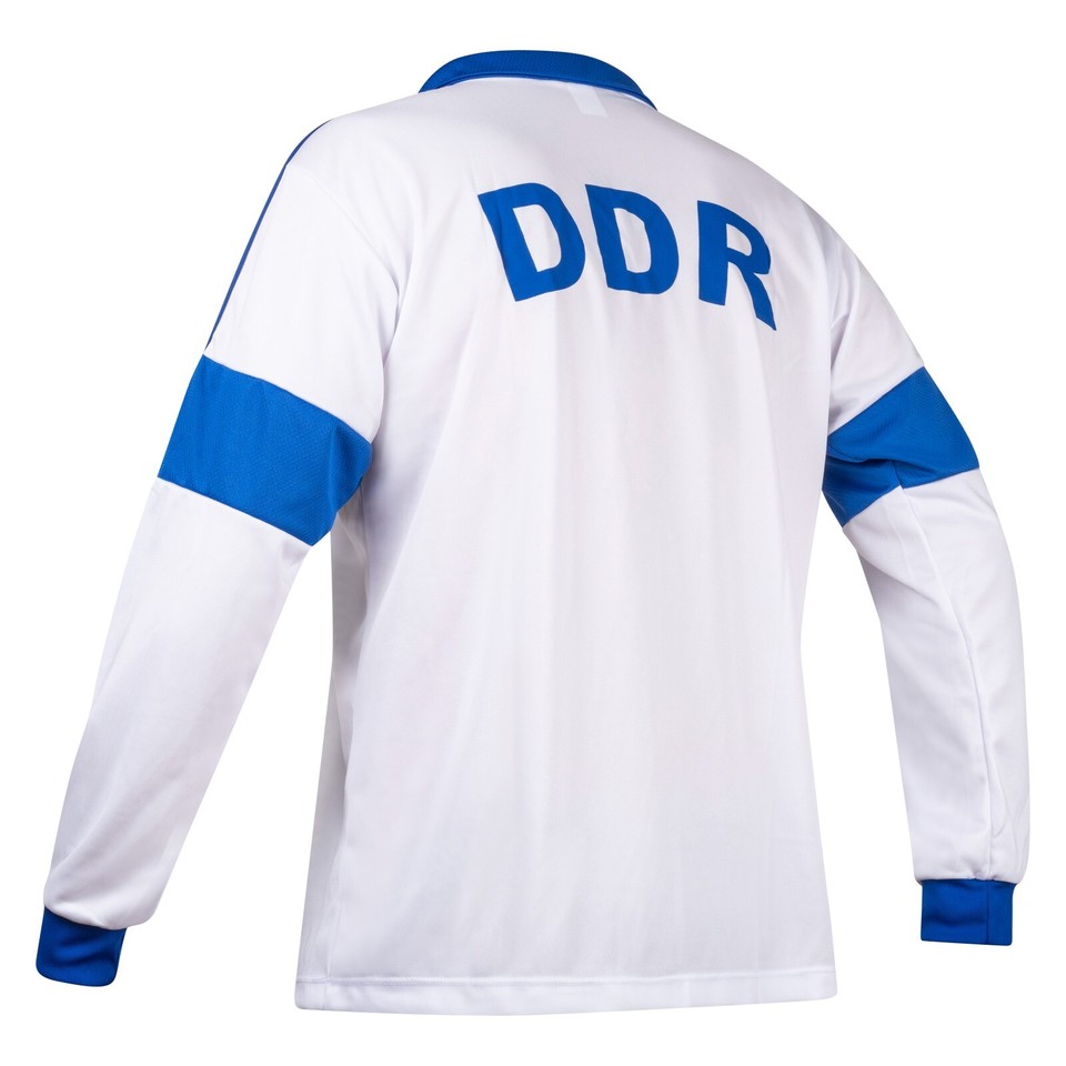 East Germany DDR Long Sleeve Football Jersey Sport Retro Vintage White ...