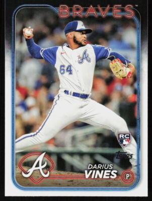 2024 Topps Darius Vines #493 BASEBALL Rookie Atlanta Braves RC | eBay