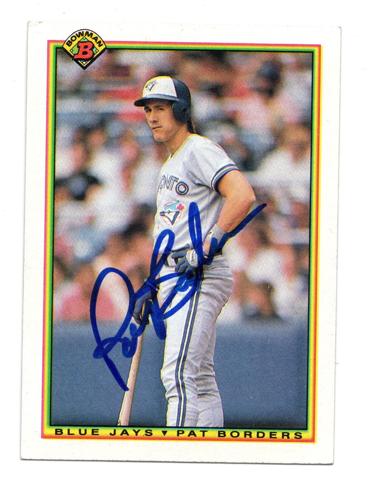 Pat Borders Autograph On a 1990 Bowman - Toronto Blue Jays | eBay