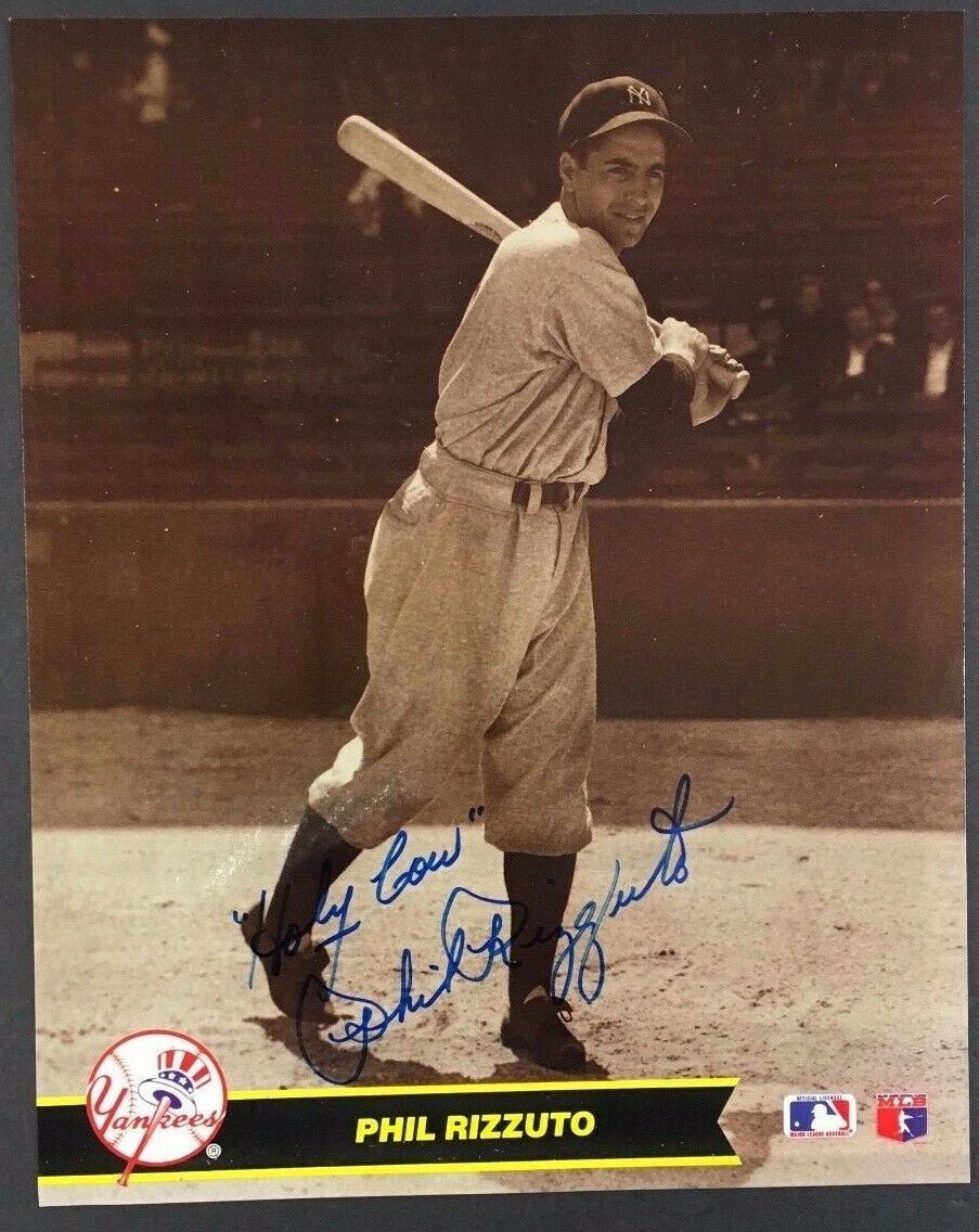 Phil Rizzuto Autographed Photo Signed New York Yankees Baseball Picture ...