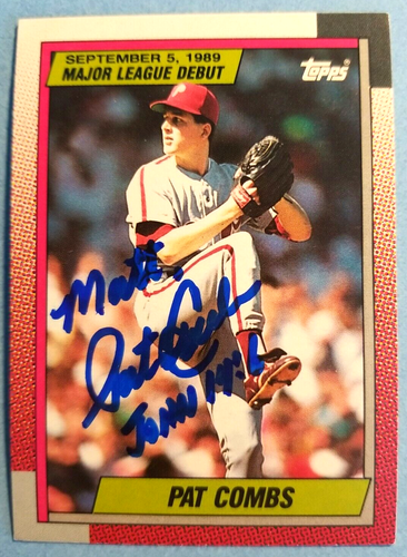 Pat Combs Philadelphia Phillies 1989 Topps #24 Autographed Baseball ...