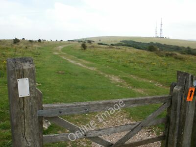 Photo 6x4 Gate leading to Beddingham Hill The metallic structures of ...