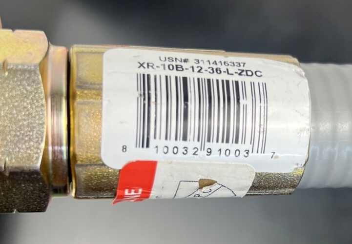 Chicago Fittings XR-10B-12-36-L-ZDC X-Riser Gas Line Hose 1/2" CTS x 3/ ...