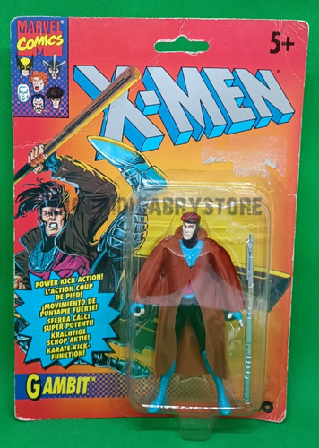 MARVEL COMICS - X-MEN - GAMBIT POWER KICK ACTION - TYCO 1993 - SEALED ...