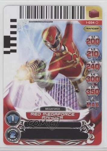 2013 Saban's Power Rangers - Action Card Game Red Megaforce Ranger #1 ...